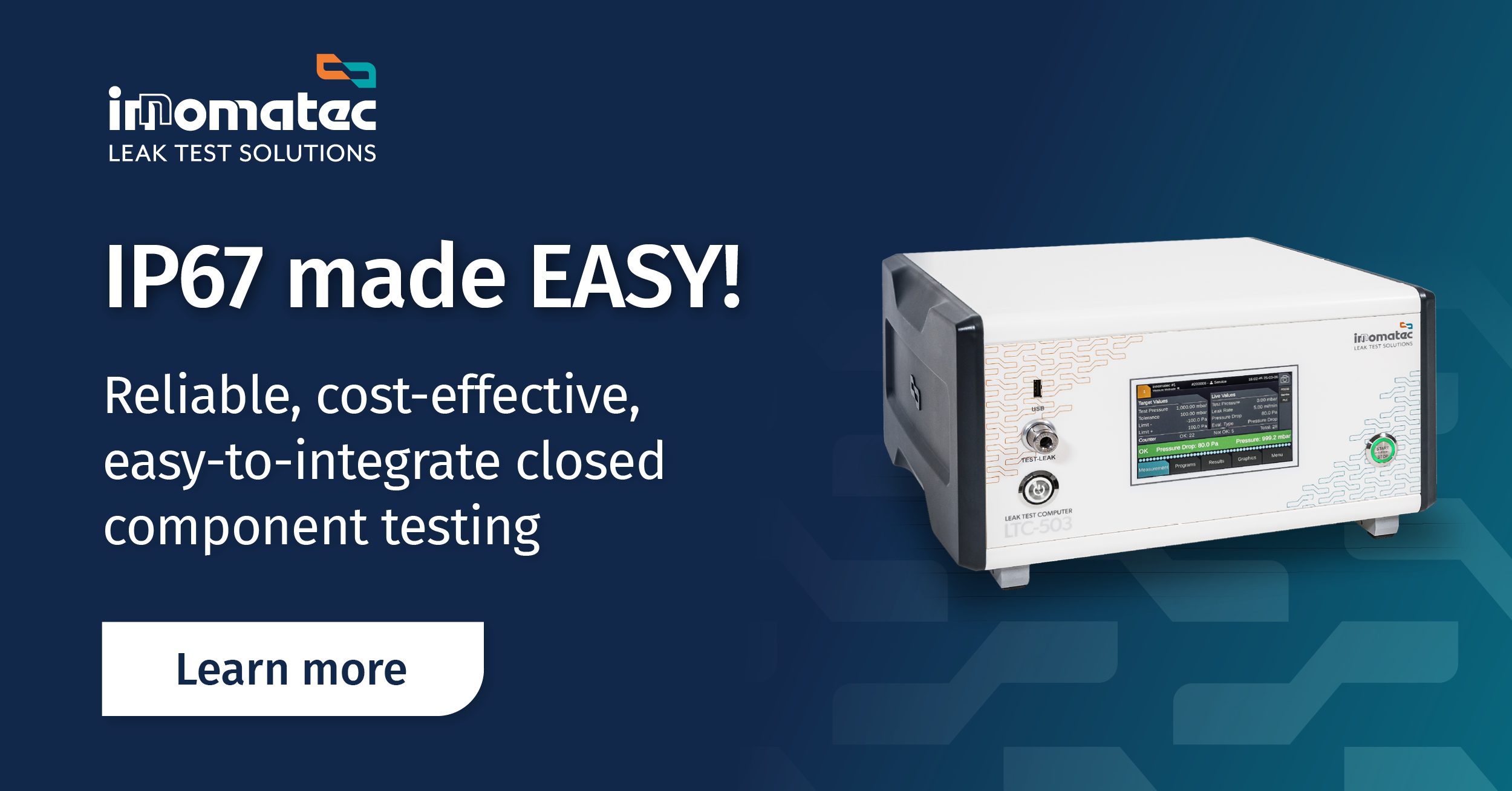 How to Leak Test Closed Components to IPXX Standards